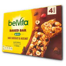 BELVITA BAKED BAR DARK CHOC & HAZELNUT 4X40GR - Ta' Ganza