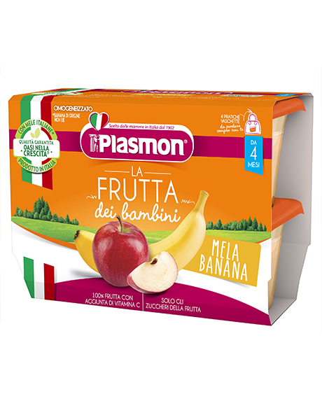 PLASMON 4X100GR BANANA E MELA – Ta' Ganza